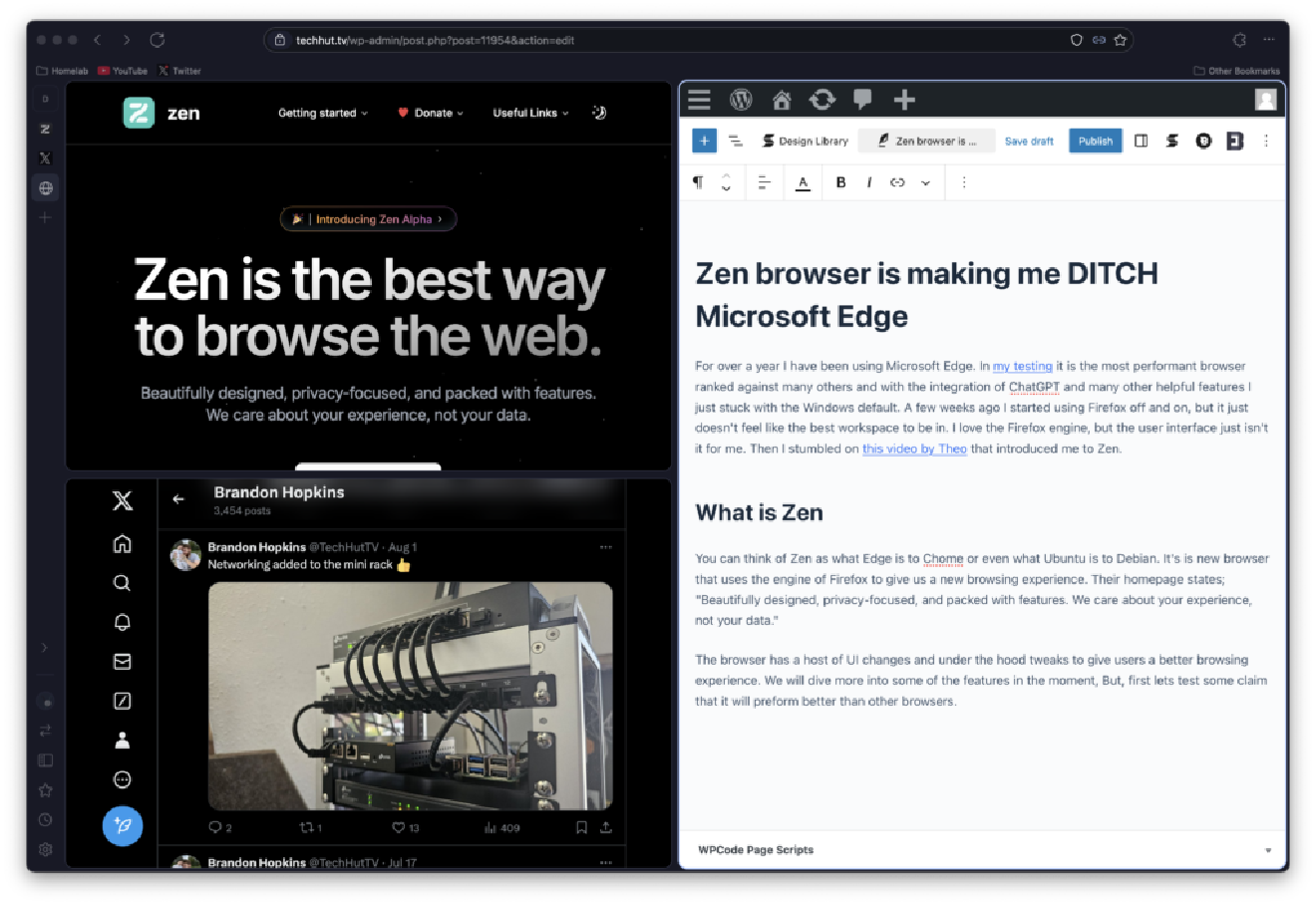 Zen browser is making me DITCH Microsoft Edge · TechHut